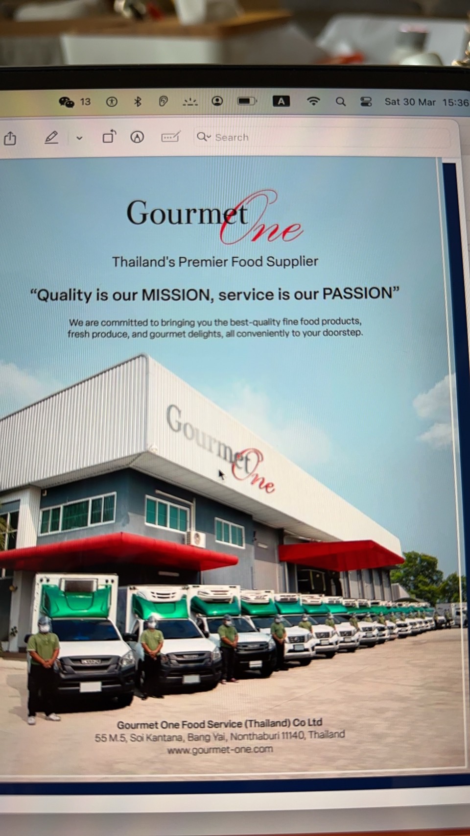 หางาน สมัครงาน กับ กูร์เมท์ วัน ฟู้ดส์เซอร์วิส(ประเทศไทย)จำกัด ...